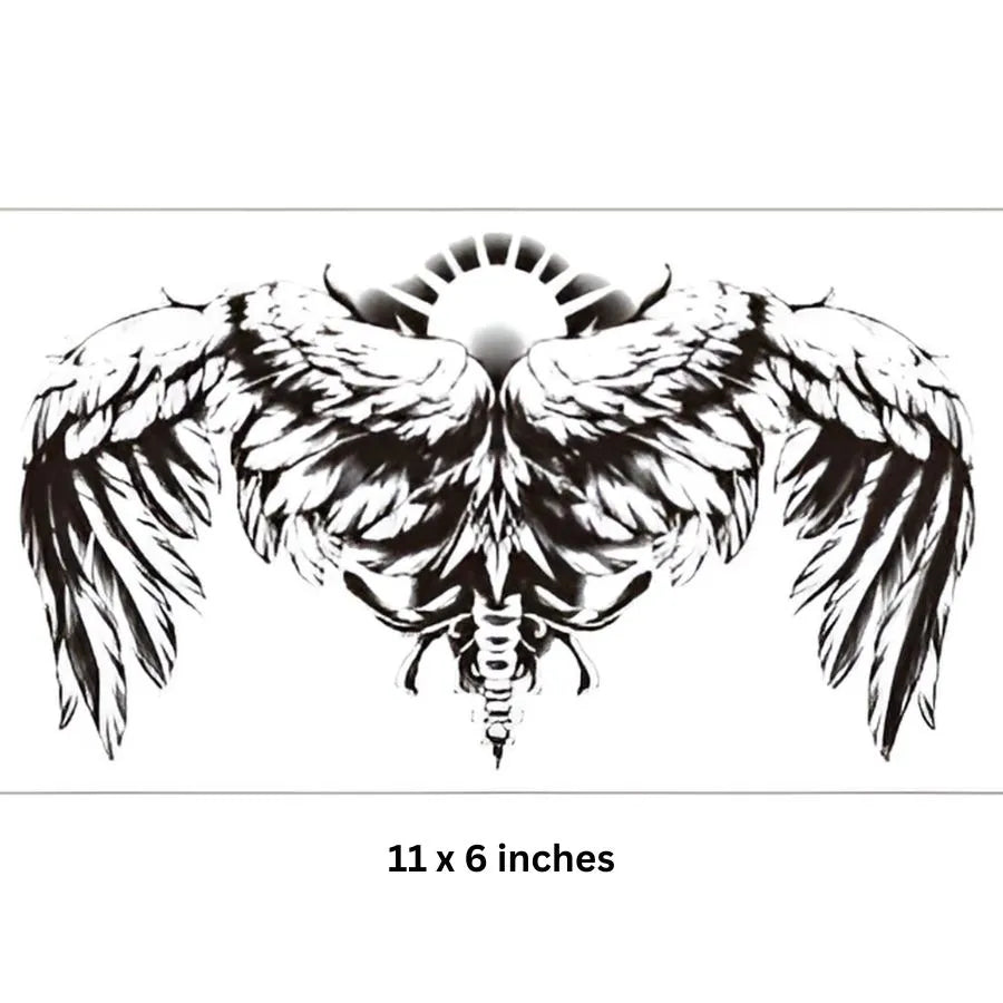 Divine Protector - Full Back - Semi Permanent Tattoo – HEYTATS